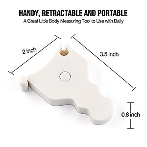 Body Measure Tape Accurate Body Measuring Tape Automatic Telescopic Body Fat Measuring Tape with Lock Pin & Push-Button Arms Chest Thigh Waist Measure Tape for Fitness, Weight Loss, Muscle Gain