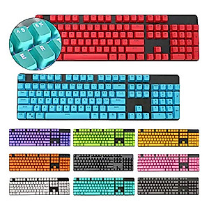 Gaming Mouse and Keyboard 104Pcs/Set PBT Universal Backlit Key Cap Keycaps for Cherry Mechanical Keyboard Computer Peripherals for Cherry/Kailh/Gateron (Color : White)