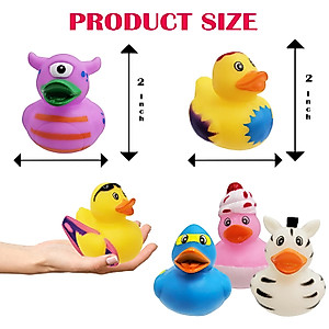 The Dreidel Company The Greatest Rubber Duck Assortment Rubber Duck Toy Duckies for Kids, Bath Birthday Gifts Baby Showers Classroom Incentives, Summer Beach and Pool Activity, 2" (Pack of 20)
