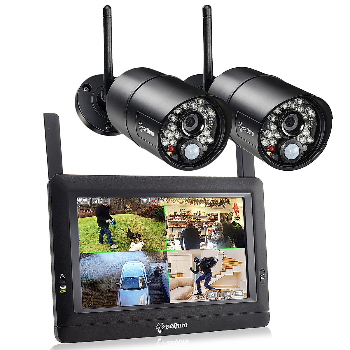 Sequro GuardPro Digital Surveillance Security Add-on Camera, HD Night Vision,Weatherproof, Motion Detecton Compatible with GuardPro 720P Surveillance DVR Kit,Black, Home, Small Business Office