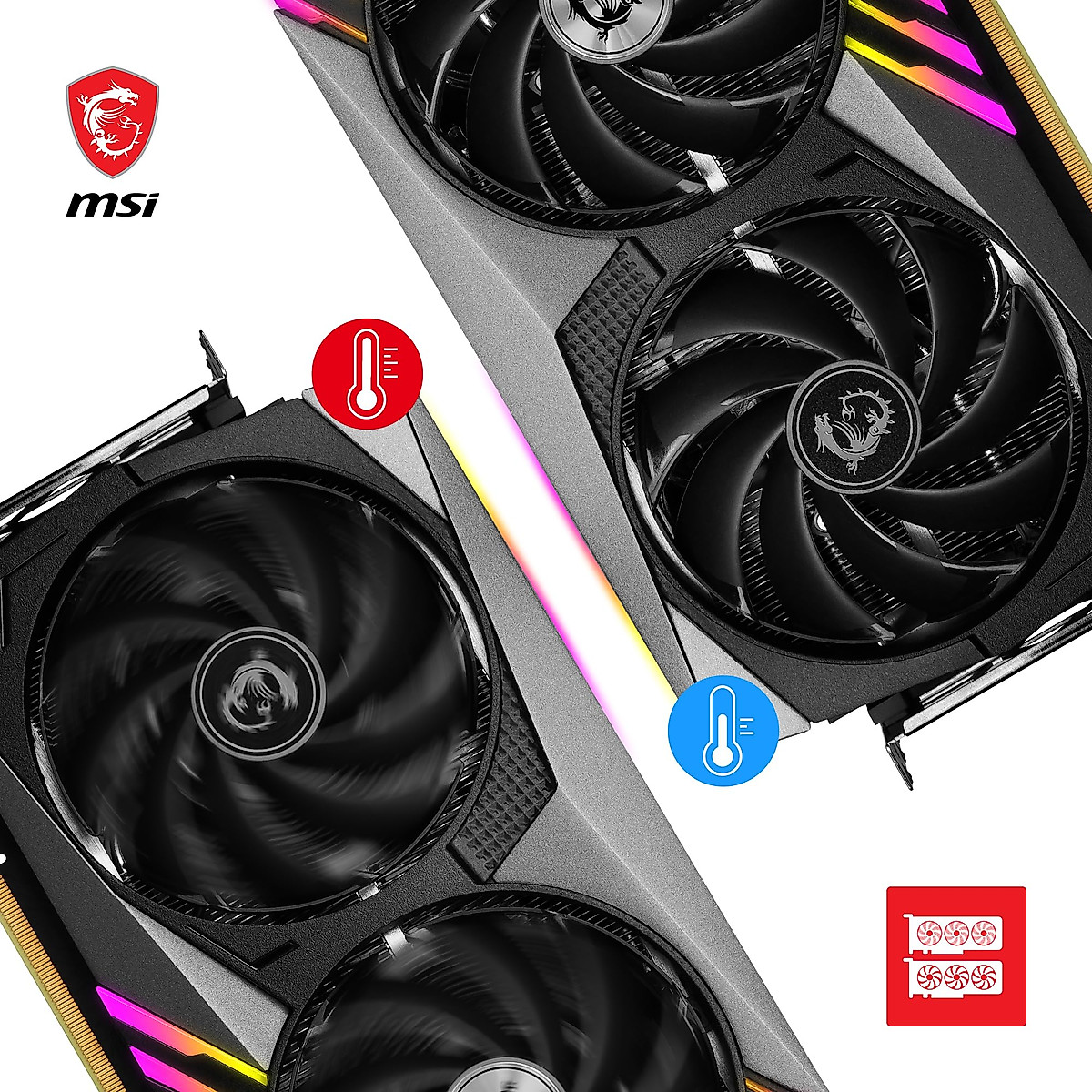 MSI GeForce RTX 4070 Ti GAMING X TRIO 12G Gaming Graphics Card - 12GB GDDR6X, 2760 MHz, PCI Express Gen 4, 192-bit, 3X DP v 1.4a, HDMI 2.1a (Supports 4K & 8K HDR)