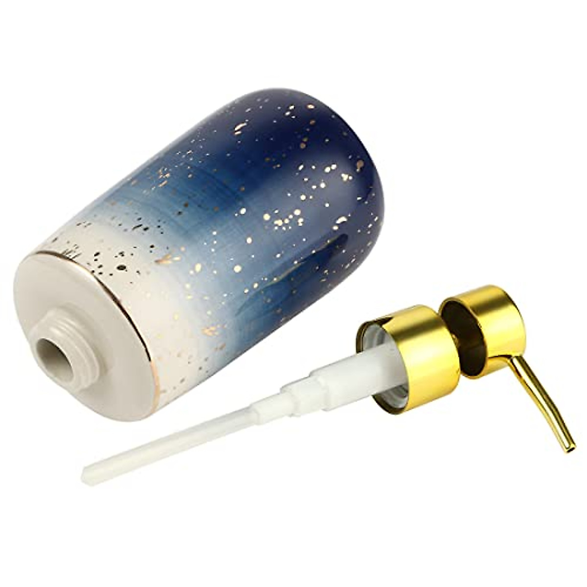 Bathroom Accessories Set, 4 Pcs Marble Pattern Bathroom Sets Accessories with Soap Dispenser, Toothbrush Holder, Bathroom Tumbler, Soap Dish for Birthday Gift, Housewarming Gift, Home Decoration (H)