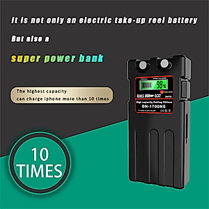 14.8V Rechargeable Lithium Batterries for Sea Fishing Vessels and for Electric Fishing Reel Lithium Battery . Compatible for Daiwa&Shimano Electric Fishing Reels. (Black)