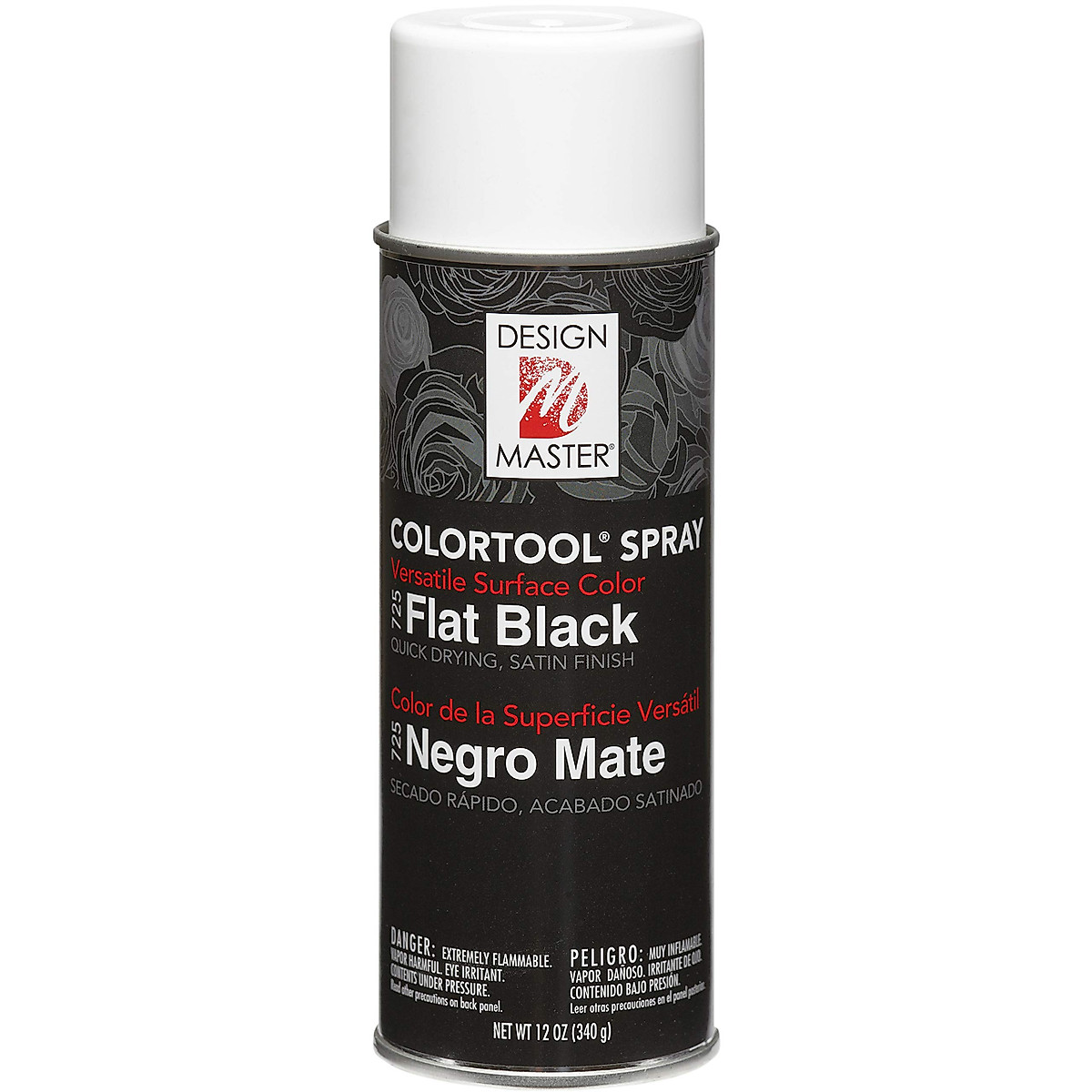 Design Master 725 Garden, 12 Ounce (Pack of 1), Flat Black