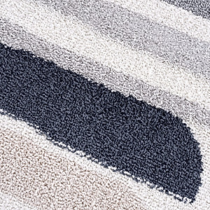 Abani Rugs Cream and Gray 8 ft. x 10 ft.(7'9"x10'2") Contemporary Neutral Paint line Area Rug. Superior Turkish Stain Resistant Area Rug