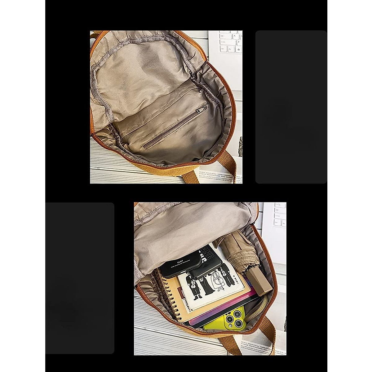 XPONNI Small Backpack Purse for Teen Girls Grunge Accessories Purse Backpack for Women Mini Backpack Purse (Black)