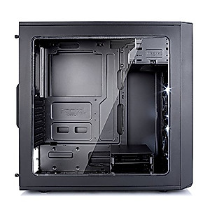 Fractal Design Focus G - Mid Tower Computer Case - ATX - High Airflow - 2X Fractal Design Silent LL Series 120mm White LED Fans Included - USB 3.0 - Window Side Panel - Black