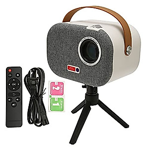 Projector, 100 to 240V Remote Control 5G 2.4G WiFi 300 ANSI Lm HDR Compatible Portable Projector for Tablets for Computers (US Plug)