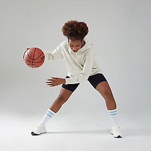 MONFOOT Men's/Women's 8 Pairs Athletic Cushion Crew Socks, Striped Small Multipack