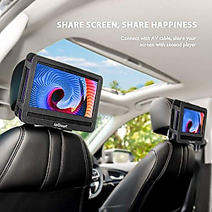 ieGeek 11.5" Portable DVD Player with SD Card/USB Port, 5 Hour Rechargeable Battery, 9.5" Eye-Protective Screen, Support AV-in/ Out, Region Free, Purple