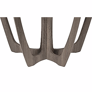 FINECASA Wooden Console Table, Half-Moon Entryway Table, Semicircle Narrow Side Table, Sofa Table for Living Room and Corridor, Foyer Table, Half Round Hallway Table, 43.4x17x30 Inches, Gray