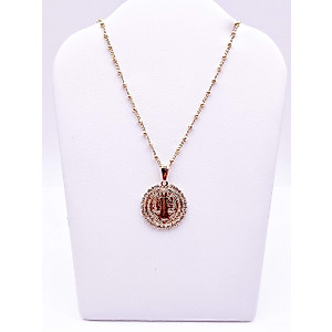 18K Gold Plated Saint Benedict Pendant Necklace for Women Religious Jewelry