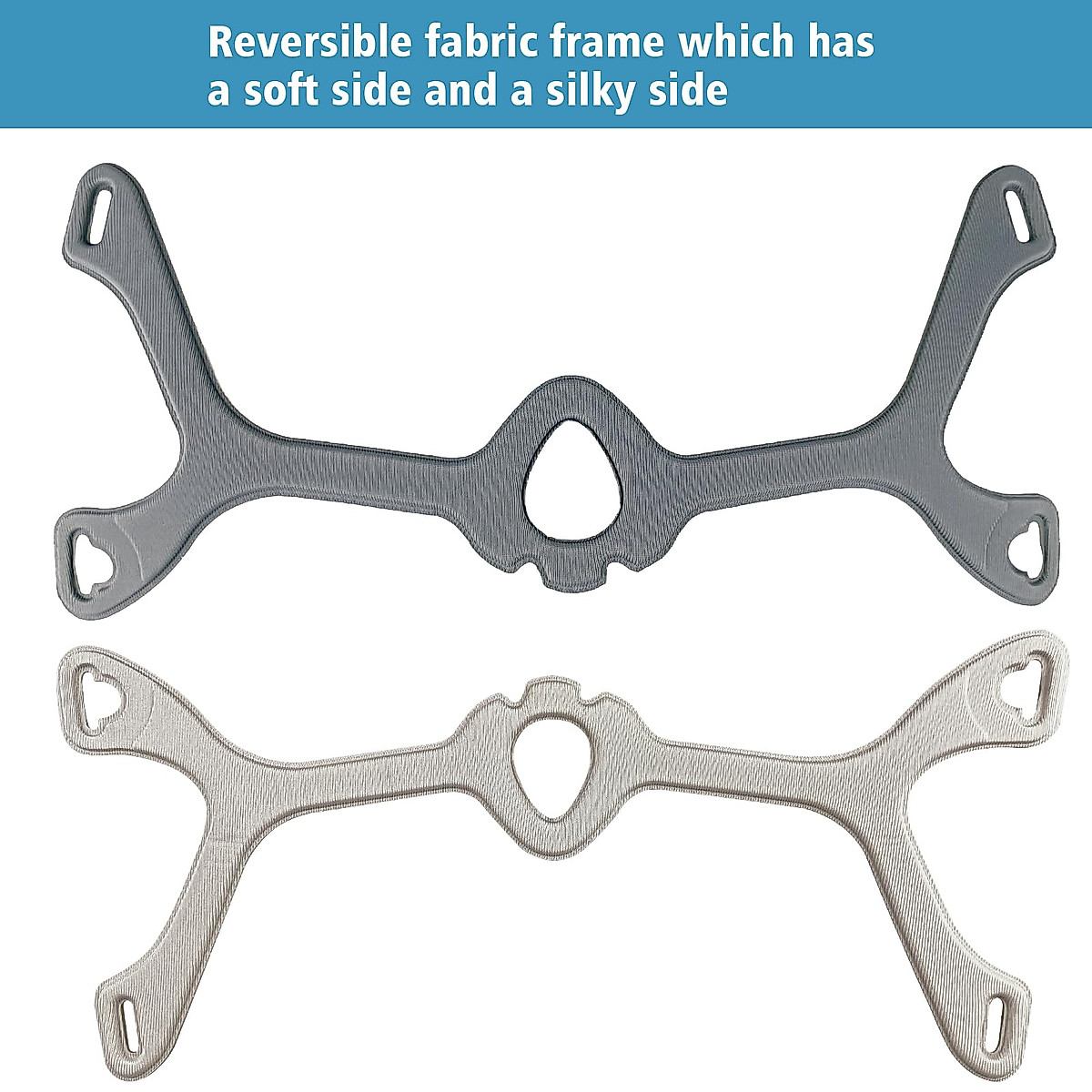 Wisp CPAP Mask Headgear Strap with Fabric Frame and Magnetic Clips Replacement Supplies Compatible with Respironics Wisp Nasal CPAP/BiPAP Mask (Standard Size, Blue)