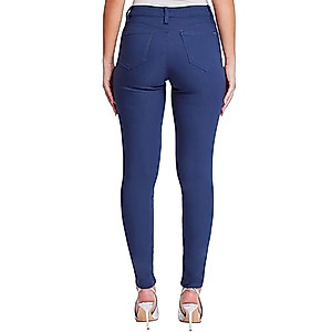 YMI Women's Hyperstretch Mid-Rise Skinny Jeans, Navy, L