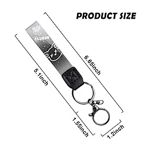 Kawaii Car Keychain Gradient Color Cute Keychains for Women/Men/Girls/Kids,Personalized Bear Keychains for Backpacks Charms Purse (Grey)…