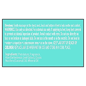 Vicks BabyRub, Chest Rub Ointment with Soothing Aloe, Eucalyptus, Lavender, and Rosemary, from The Makers of VapoRub, 1.76 oz, 6 Count (Packaging May Vary)