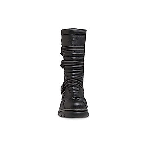 WORKLAND 77415 Motorcycle Boots for Men - Leather Boots with Protections - Work Boots For Men - Rubber Sole Slip Resistant and Reflective Motorcycle Riding Boots - Botas para Motocicleta Hombre