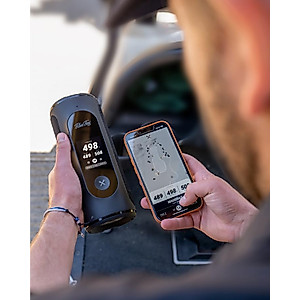 Blue Tees Golf Player+ GPS Speaker with Touch Screen Display, 10+ Hours Battery, 40,000+ Courses, Visual + Audible Distance, Hazard Distance - IPX7 Waterproof (Black)