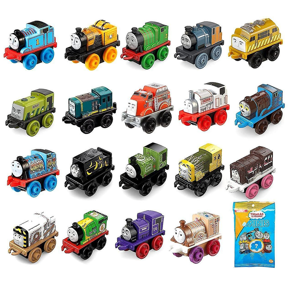 Fisher-Price Thomas & Friends Minis Blind Bags Gift Set - 12 Pack Blind Bags with Stickers and More (Thomas The Train Party Bundle)