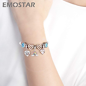 EMOSTAR Reflexions Rainbow Cloud and Sun with Colorful CZ Dangle Charms,925 Sterling Silver You Are My Sunshine Pendant Bead fits First Mothers Day Bracelet, Gift for Lover/Women