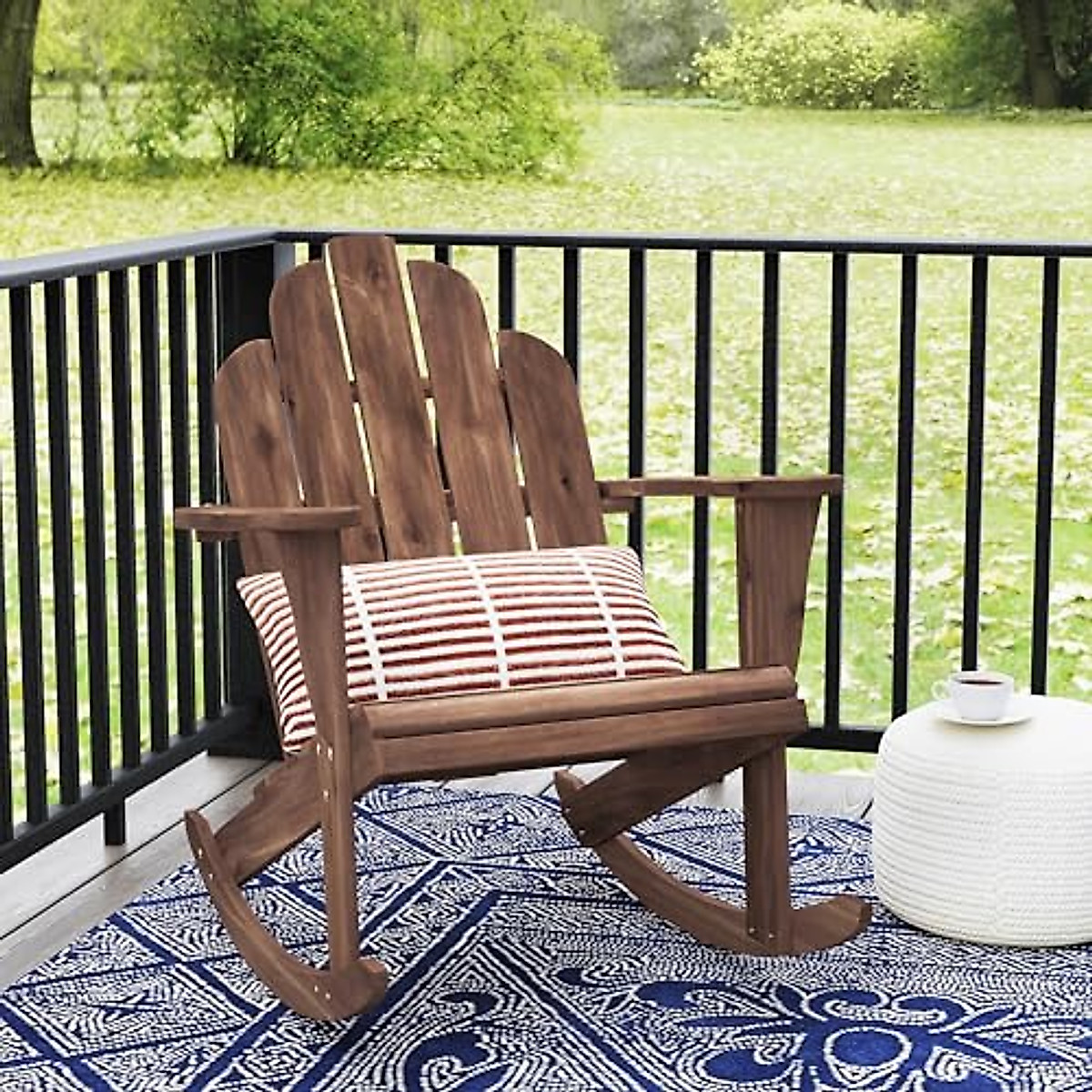 Linon Woodstock Rocking Chair, Teak