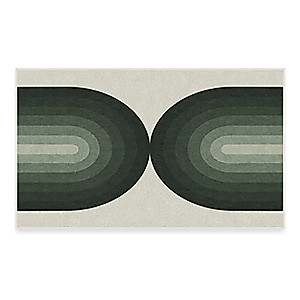 RUGGABLE Absida Washable Rug - Perfect Modern Area Rug for Living Room Bedroom Kitchen - Pet & Child Friendly - Stain & Water Resistant - Sage 3'x5' (Standard Pad)