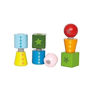 Hape Twist and Turnables Wooden Building Block Learning Set