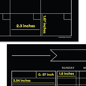 Magnetic Chore Chart Chalkboard & Reusable Dry Erase Calendar Set – Organizational Reward Planner - Family Planning Board - Kids Responsibility Reward Cleaning Chart – 11” x 17” (Lushleaf Designs)