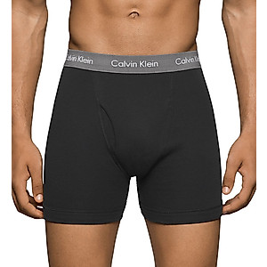 Calvin Klein Men's Cotton Classic Multi-Pack Boxer Briefs, Black 2021, Large