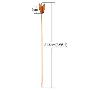AMEYXGS 6/12 Pack Archery Traditional Wooden Arrow Target Flu-Flu Arrows with 4 Feathers Fletching for Practice Targeting Hunting(Yellow, 6 pack)