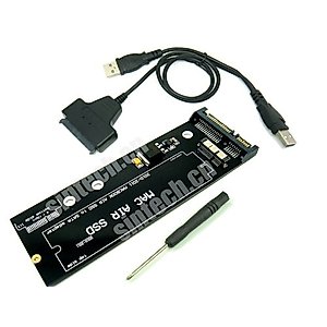 Sintech 18pin to SATA Adapter with USB SATA Cable for SSD from 2010-2011 MacBook AIR A1369 A1370 A1377 (Not Fit Any SSD from MacBook Air 2012-2017 Year)