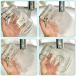 L LIKED 350 Stickers Dissolvable Food Labels 1x2 inch for Containers 350 Labels Per Roll