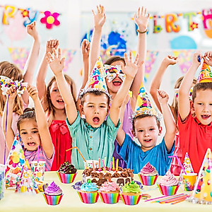 100PCS Rainbow Cupcake Liners, Standard Size Cupcake Baking Cups Paper Rainbow Muffin Cups Paper Liners for Baking Muffin and Cupcakes Decoration Wrappers Food Grade Greaseproof Paper Muffin Liner