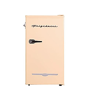 Frigidaire EFR376-CORAL Retro Bar Fridge Refrigerator with Side Bottle Opener, 3.2 cu. Ft, Coral & Keurig K-Mini Coffee Maker, Single Serve K-Cup Pod Coffee Brewer, 6 to 12 oz. Brew Sizes, Dusty Rose