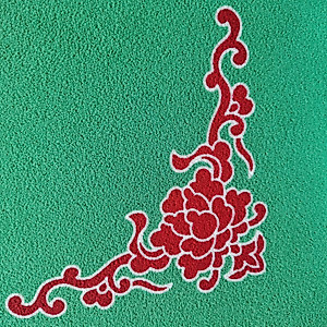 SEETOOOGAMES 31.5 inches Green Mahjong Table Cover, Non-Slip Mat,for Poker, Cards, Mahjong, Paigow, and Tile Games (Green)