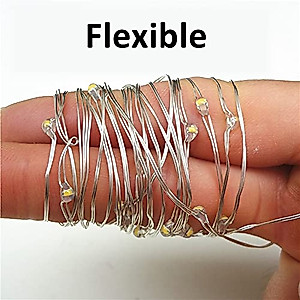 YIWOLIT Solar String Light Outdoor Waterproof, 2 Pack Each 33ft 100 LED 8 Modes Copper Wire Fairy Lights for Garden , Patio, Yard, Home, Wedding, Christmas, Halloween Decoration (Blue)