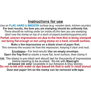 Personalized Return Address Stamp, Self Inking - Elegant Caligraphy Script, Black Ink