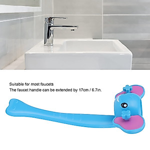 Alvinlite Faucet Extender, Children's Cartoon Faucet Extender, Sink Handle Extender Water Spout Light Switch Tap Handle for Kids Hand Washing Tools Safety and Fun Hand-Washing Solution(Blue)