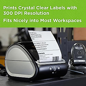 DYMO LabelWriter 5XL Direct Thermal Label Printer with USB and Ethernet Connectivity, Black - Monochrome, 62 Labels Per Minute, 300 dpi, 4 x 6