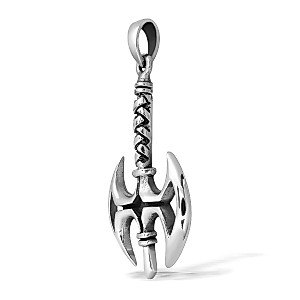 WithLoveSilver 925 Sterling Silver Viking Battle Axe Pendant