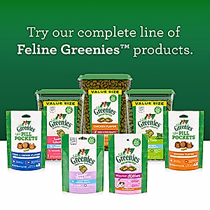 Greenies Feline Pill Pockets for Cats Natural Soft Cat Treats, Chicken Flavor, 1.6 oz. Pack (45 Treats)