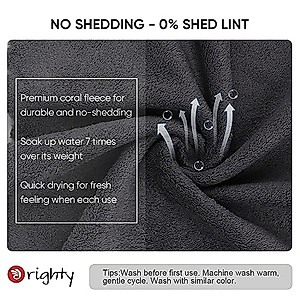 Orighty Ultra Soft Washcloths 48 Pack, Premium Microfiber Towel Sets 12 x 12 inches, Absorbent and Quick Drying Coral Velvet Washcloth, Multi-Purpose Wash Cloths for Bathroom, Hotel, and Gym (Grey)