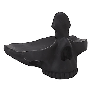 Statue Glasses Holder, Skull Glasses Stand Resin Scratch Resistant with Storage Tray for Home