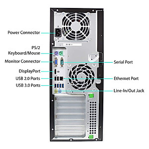 HP Tower Computer with Intel i7, 16GB RAM, 1TB SSD, NVIDIA GT 1030 2GB, Windows 10 Pro - High Performance Home or Office Computer