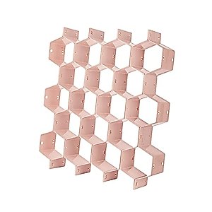 Brave Tour Honeycomb Drawer Organizer Separator Adjustable Hexagon Drawer Organizer-Divider for Underwear Belt-Scarf Socks Organize（pink）