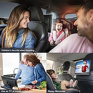 13.3 Inch 4K Upgrade 8Core Android 10.0 Multifunction Car TV Headrest Monitor Tablet Touch Screen Support 1080P Headset WiFi/Bluetooth/HDMI in+Out/FM/Mirror Link Video Player (2G ram 16G ROM (2PC))
