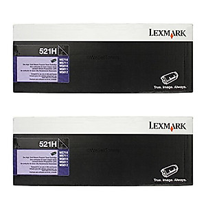 52D1H00 (LEX-521H) Toner, 25000 Page-Yield, Black, Sold as 2 Each