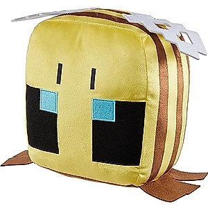 Minecraft Cuutopia Bee Plush, 10-inch Soft Rounded Pillow Doll, Video Game-Inspired Collectible Toy Gift