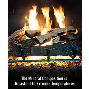 GASPRO Gas Fireplace Embers, 10 Oz. Rock Wool Glowing Embers for Fireplace - Vented, Ventless, Insert, Propane, Natural Gas, Add Glow