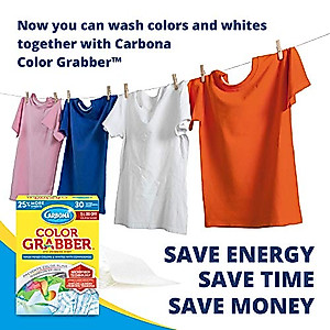 Carbona Color Grabber™ | Protects Laundry From Color Runs or Bleeds | Mix Whites & Colors | In-Wash Dye Grabbing Sheets | 30 Count Per Box, 3 Pack